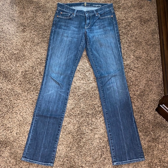 Jeans | 7 Brand Jeans Size 27x33 Straight Leg | Poshmark